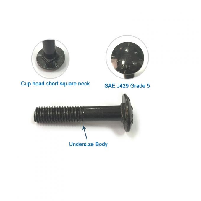 Baut Kepala Bulat Logam M6 M8 M10 M12, Leher Persegi Pendek Baut ...