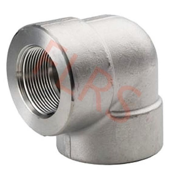 ASME B16.11 Fitting Pipa Baja Berulir Ditempa 90 Derajat Kelas Siku 3000