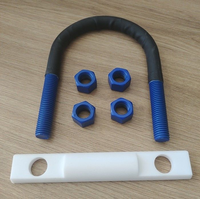 M6, M8, M10, M12, M14, M16 PTFE lapisan U-bolt Dengan Polyshrink,4 Nut ...